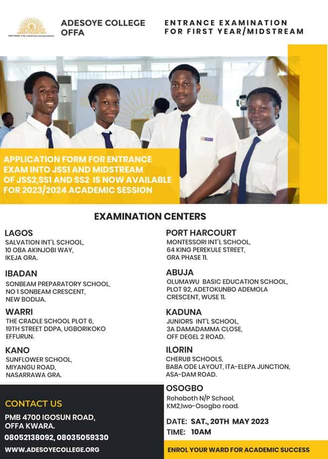 Adesoye College Offa – Excellence